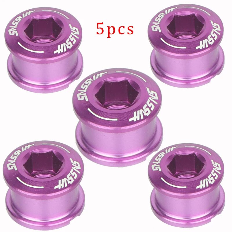 Болты для звездочки HASSNS, 5 шт, алюминиевые, черные Фиолетовый, HA 5Pcs Purple