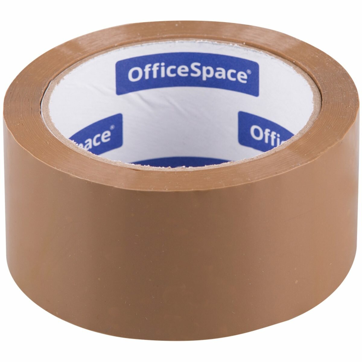 Клейкая лента (скотч) упаковочная OfficeSpace (48мм x 66м, 45мкм, коричневая) (КЛ_18607)