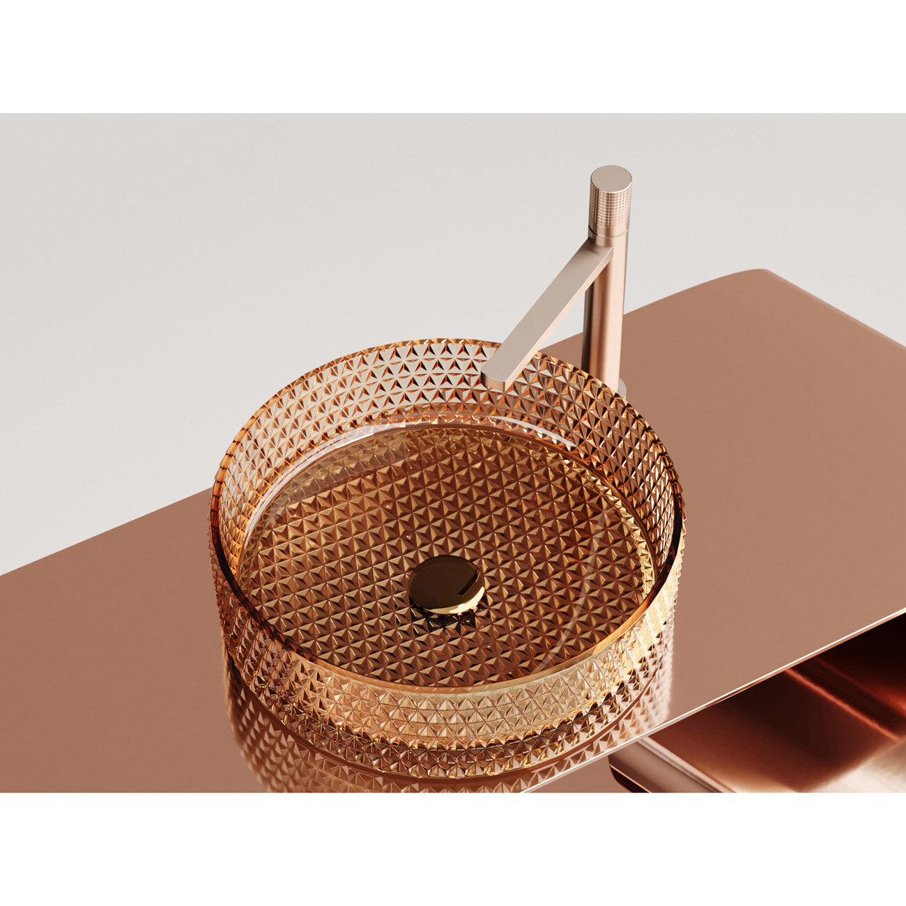 Раковина Ceramicanova Cristal накладная 112х360х360 мм CN6058 Бежевый