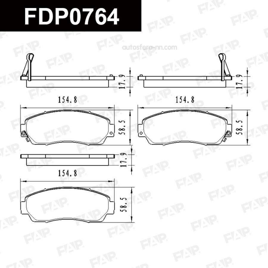 FAP FDP0764 FDP0764 колодки дисковые передние!\ Honda CR-V 2.0/2.2 07>