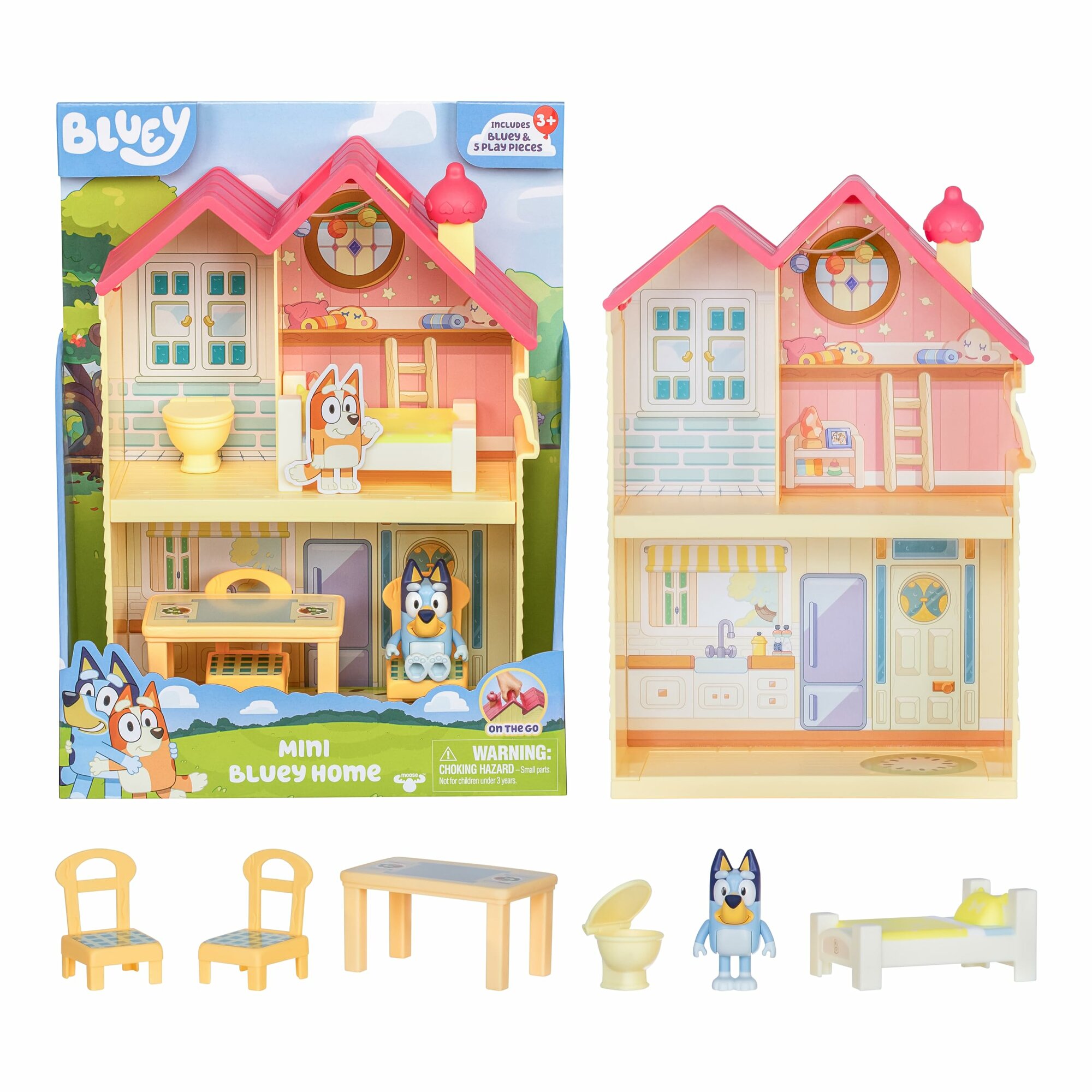 Moose Bluey Mini Family Home Playset / Детский Мини-набор Аниме-игрушек ，Модель дома
