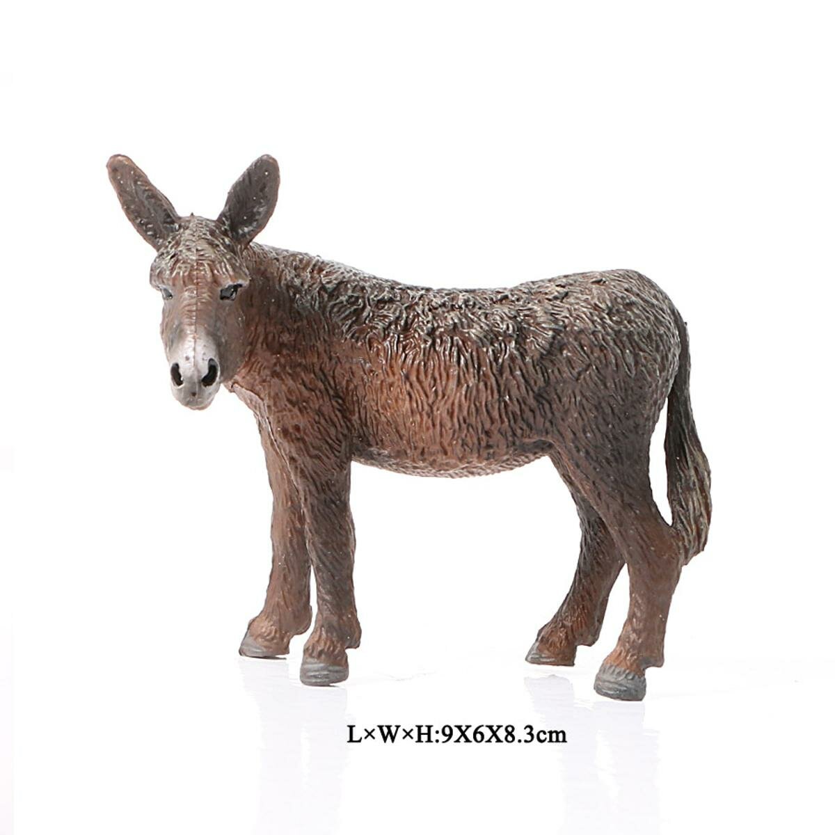 Новые модели ослов-симуляторов Equus kiang Черный осел Фигурки животных Игрушки Фигурки для детей Развивающие игрушки