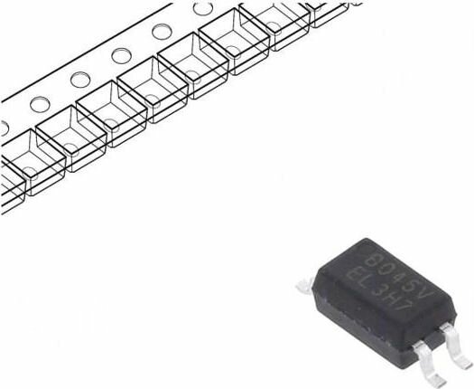 Оптрон EVERLIGHT EL3H7(B)(TA)-VG SMD Каналы 1 Вых транзисторный Uизол 3,75кВ Uce 80В 1 шт