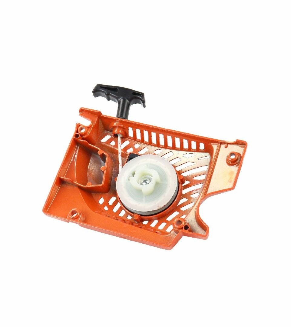 Стартер в сборе бензопилы китайской 45, 52 (металлический корпус, шкив пластиковый)