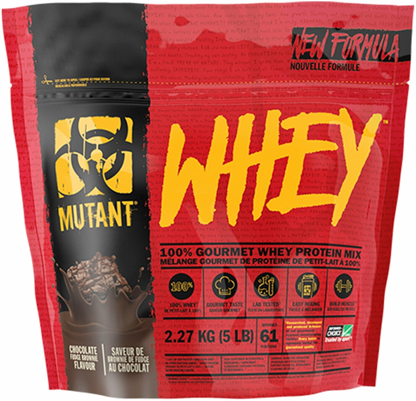 Сывороточный протеин Mutant Whey 2270 гр (Chocolate Fudge Brownie)