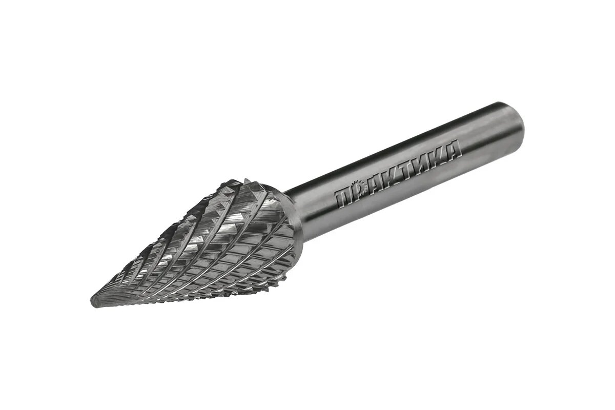 ПРАКТИКА Фреза по мет твердосплав коническая,12x25мм, хвостовик 6мм 644-573