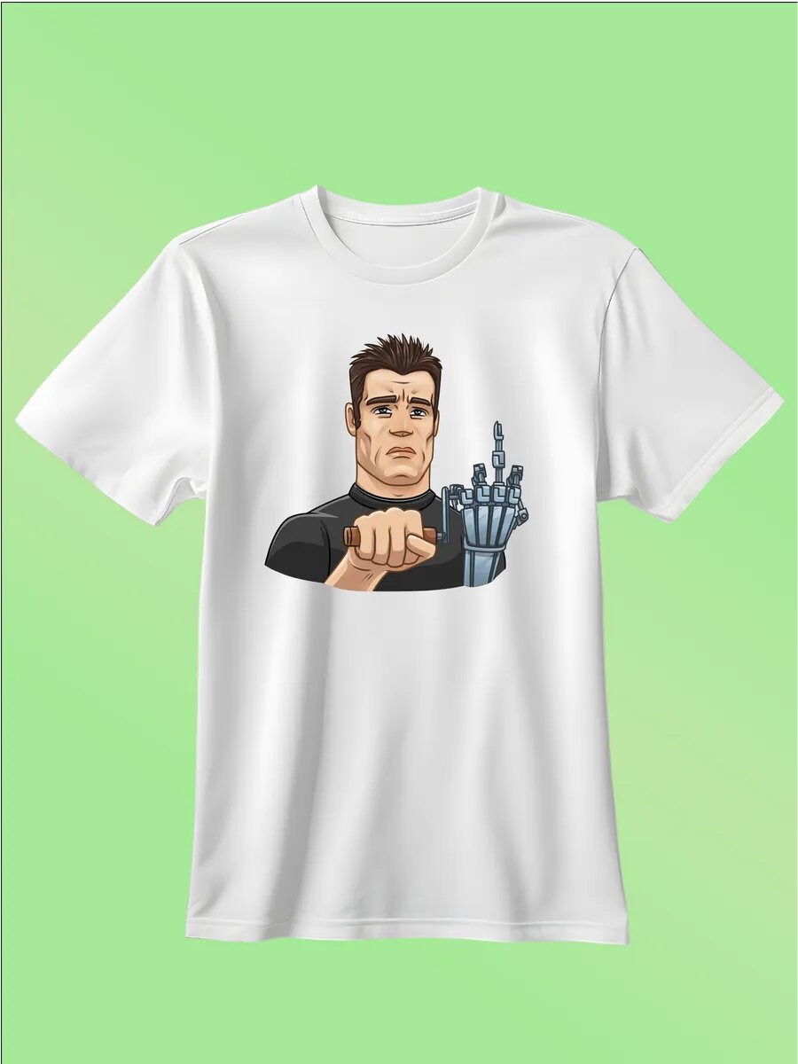 Футболка терминатор стикер