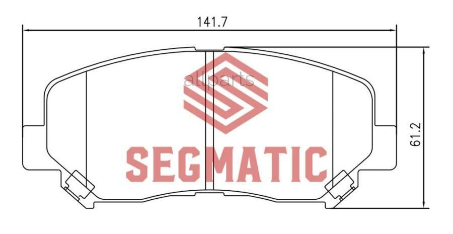 SEGMATIC SGBP2582 Колодка торм диск пер Mazda Cx-5 2.0 2012-, Mazda Cx-5 2.5 2015-, Mazda Cx-5 2.5 2013-