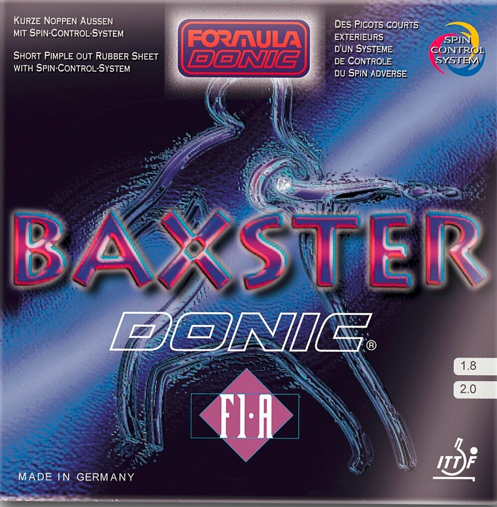 Накладка для ракетки настольного тенниса DONIC Baxster "F1-A" (Черный, 2.0)