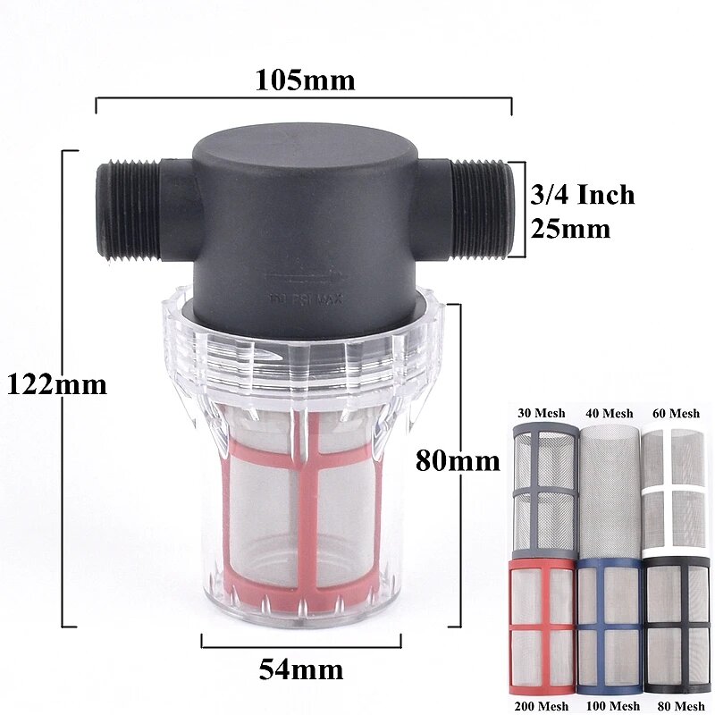 SgooHan Фильтр для садового полива 1/2" 3/4" 1"