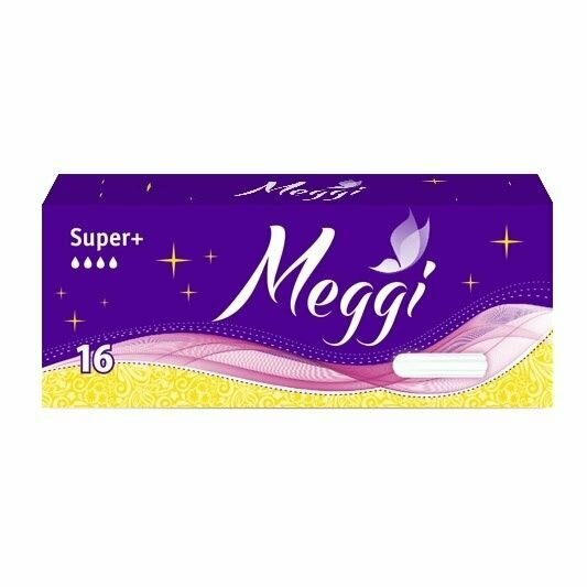 Гигиенические тампоны MEGGI Super+, 12 шт, 4 капли