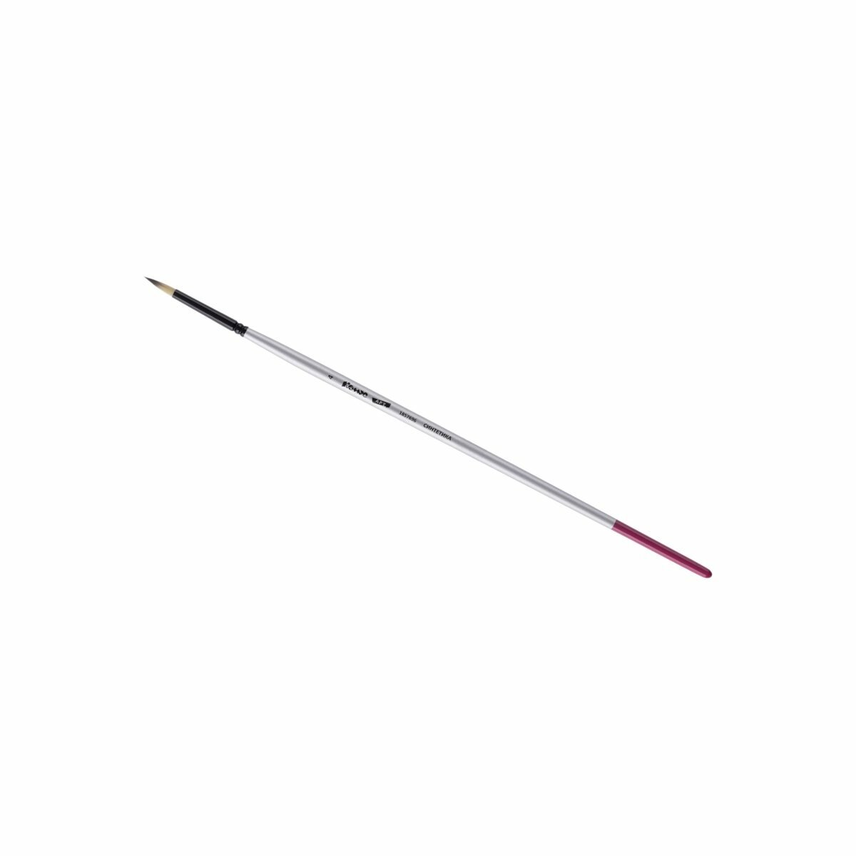 Кисть художественная Комус Арт, синтетика, средняя жесткость, круглая, №4, длинная ручка (1857696)