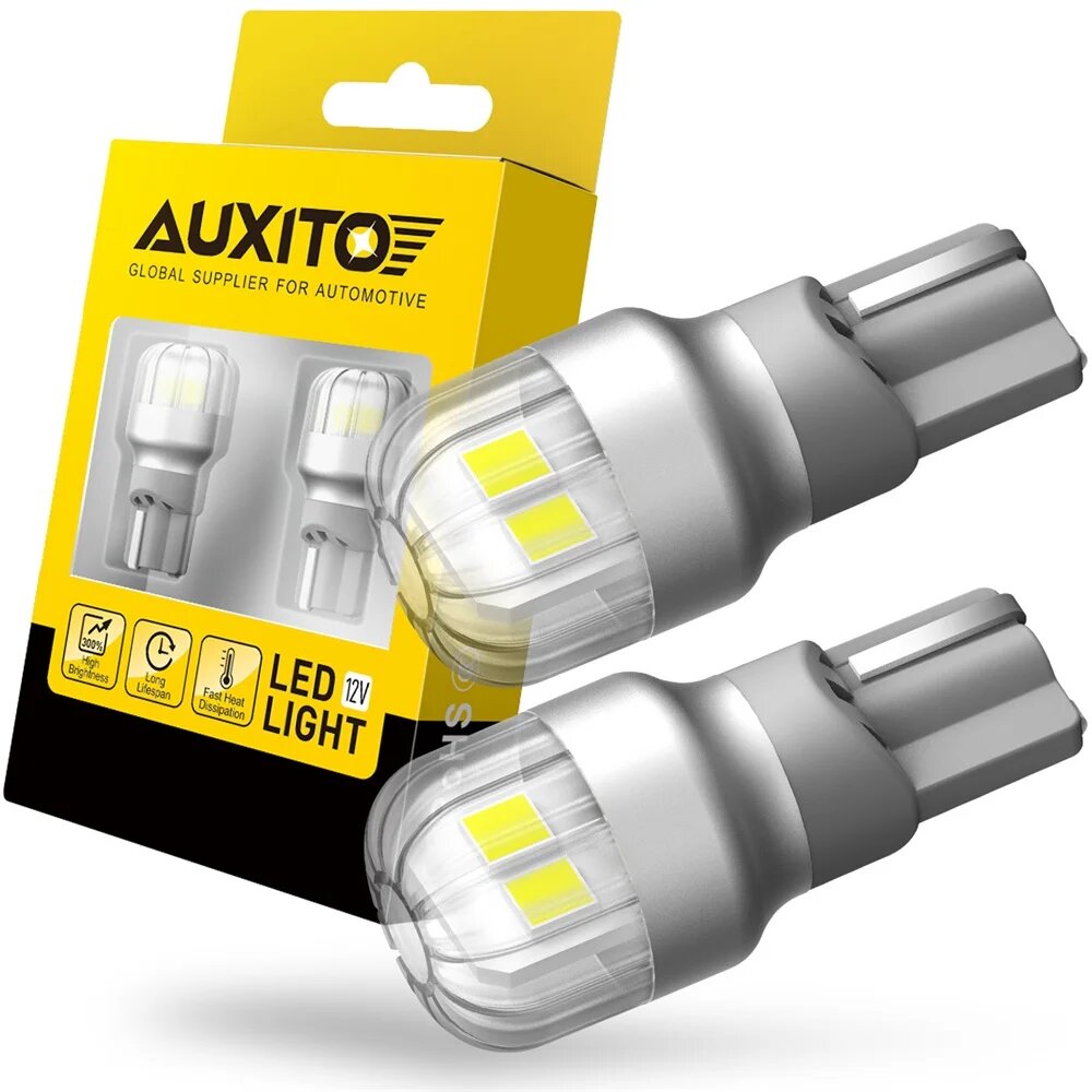 2 шт, светодиодные лампы AUXITO T15 W16W Canbus 912 921 T16
