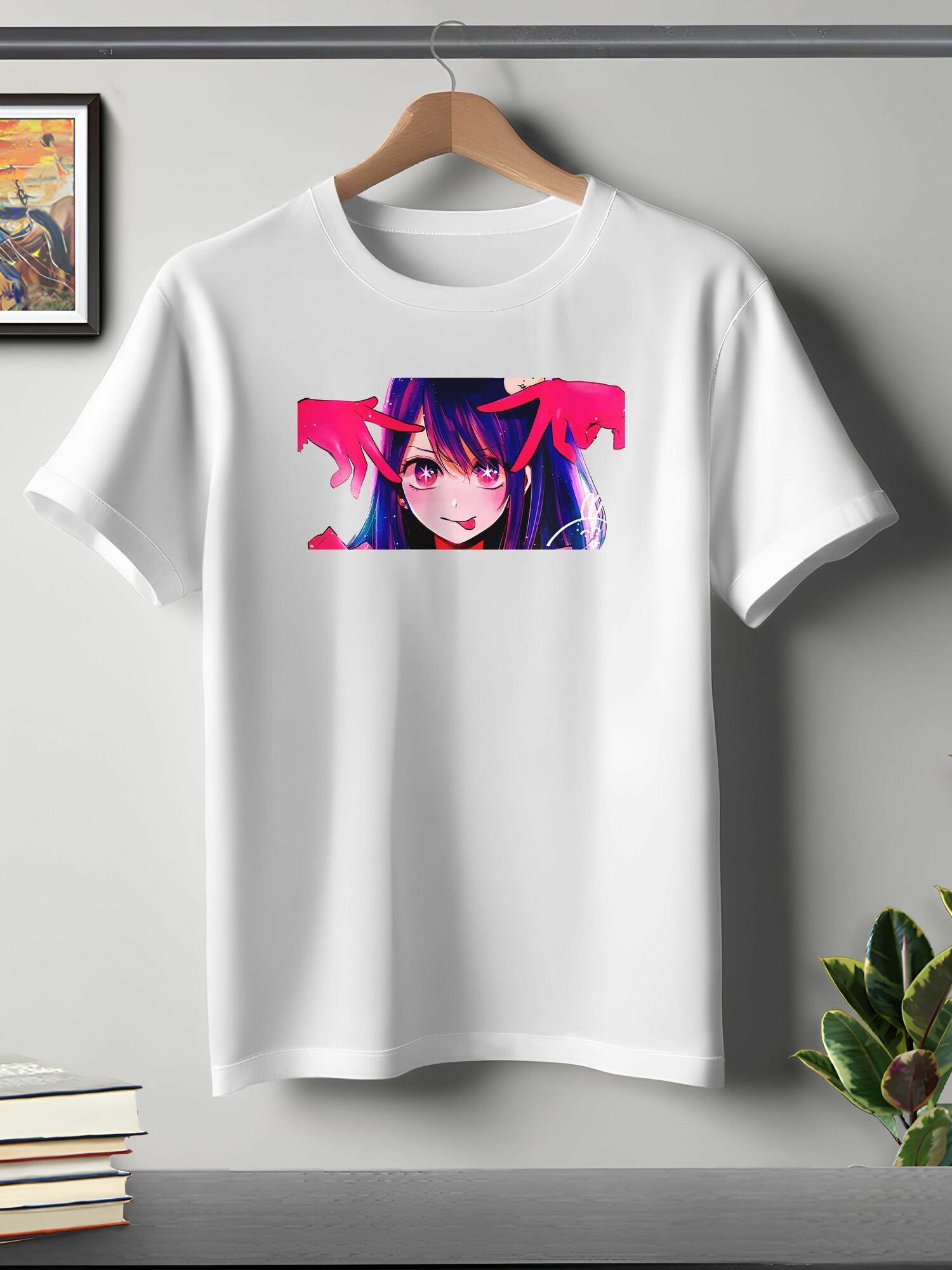 Футболка  Детская ONEQ 158 (13-14) размер с принтом Oshi no Ko, белая