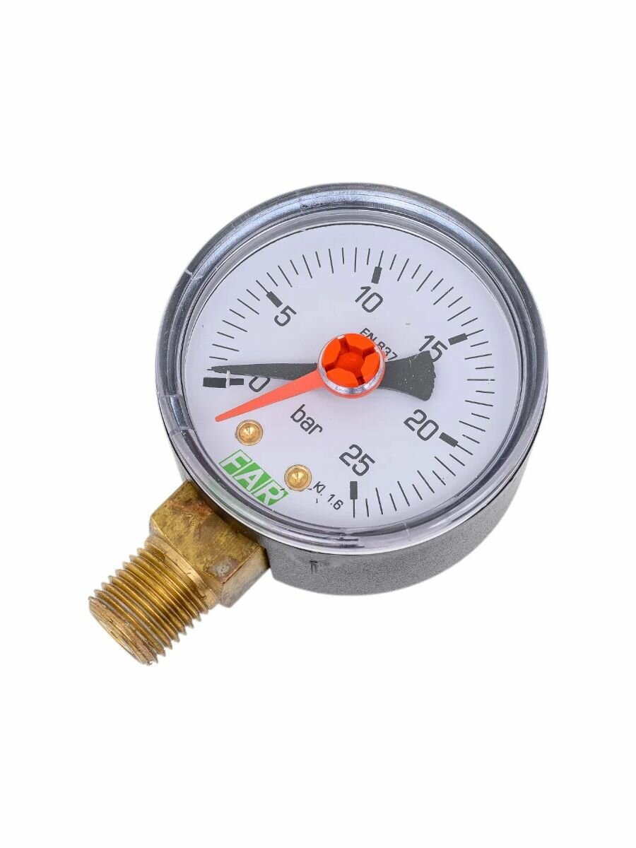Манометр FAR 1/4", радиальное соединение, 0-25 бар, - 30-120 °C, 50 мм FA 2501 R25
