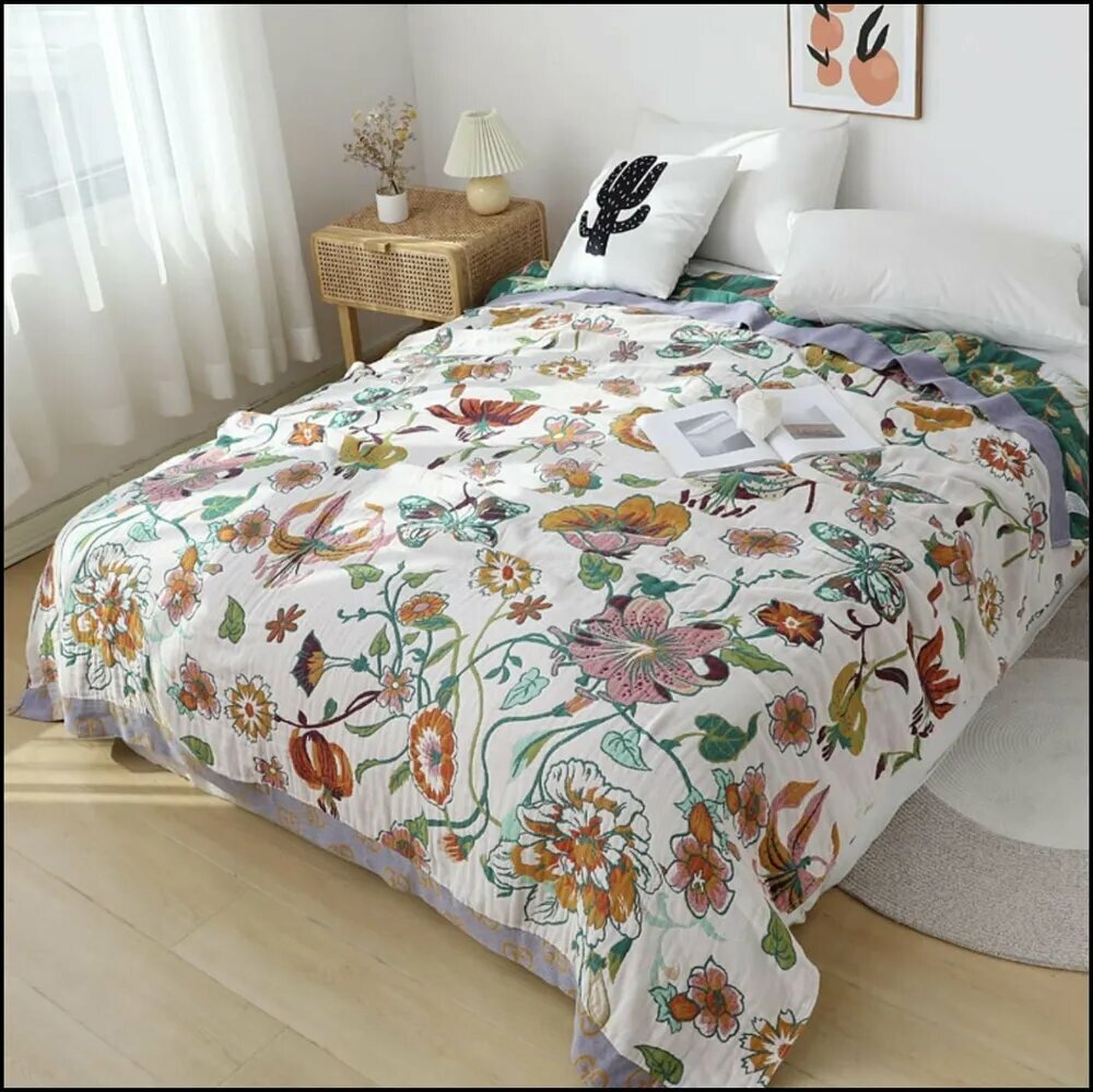 Плед , Муслин, Хлопок, 230 см х 200 см