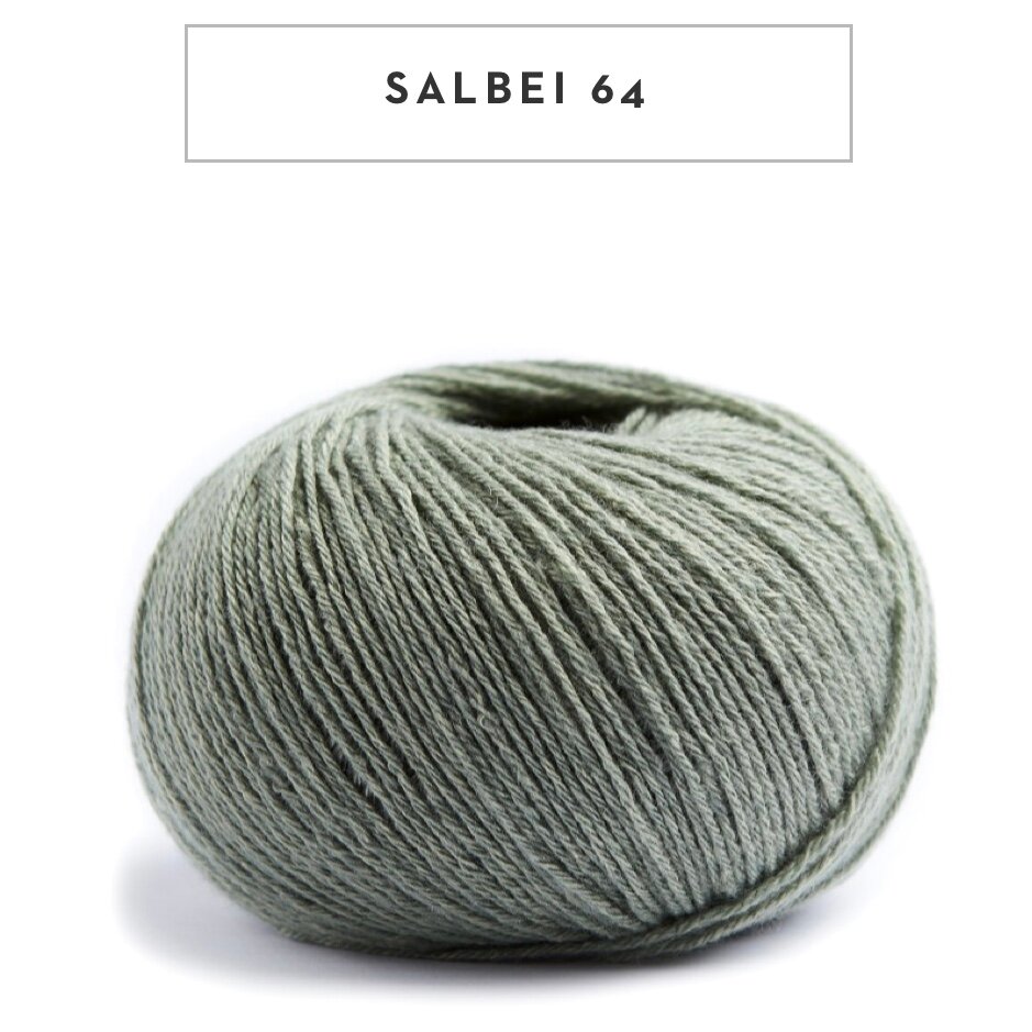 Verona /Верона/ пряжа Lamana (50% шерсть мериноса сверхтонкая, 30% шелк, 20% кашемир), 25г/180м (64, salbei (шалфей), зеленый)