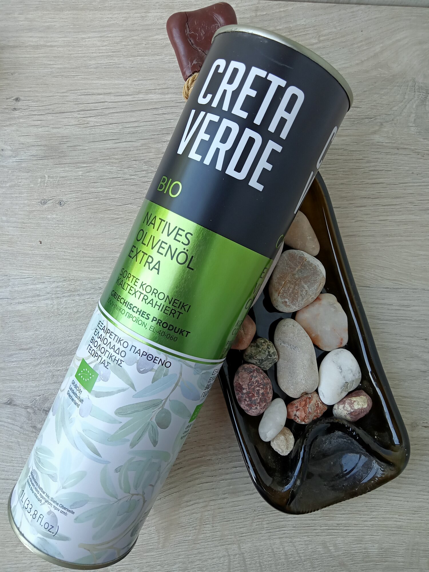 Оливковое масло Creta Verde Organic (Bio) P. D. O. Kolymvari 1л (Греция, Крит, Extra Virgin, органическое, жесть)