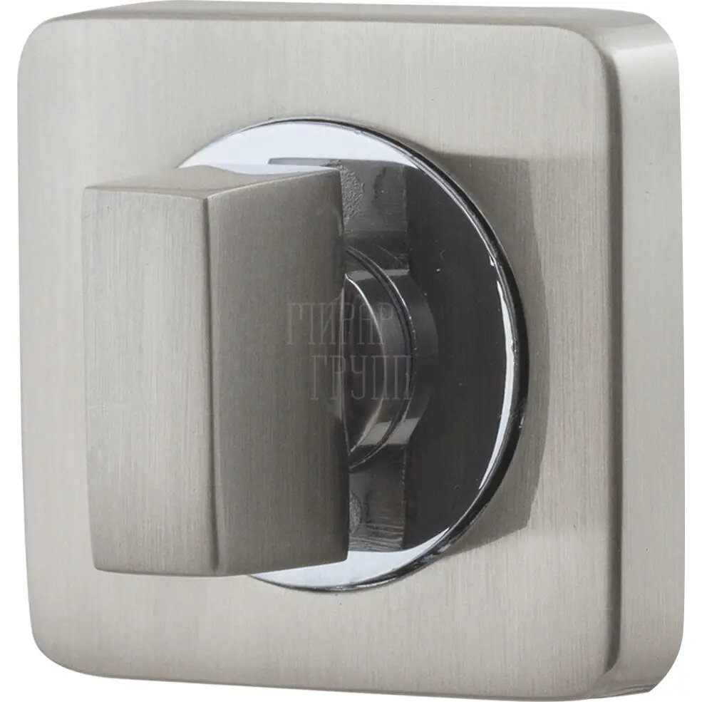 Ручка поворотная Armadillo WC-BOLT BK6/SQ матовый никель + хром