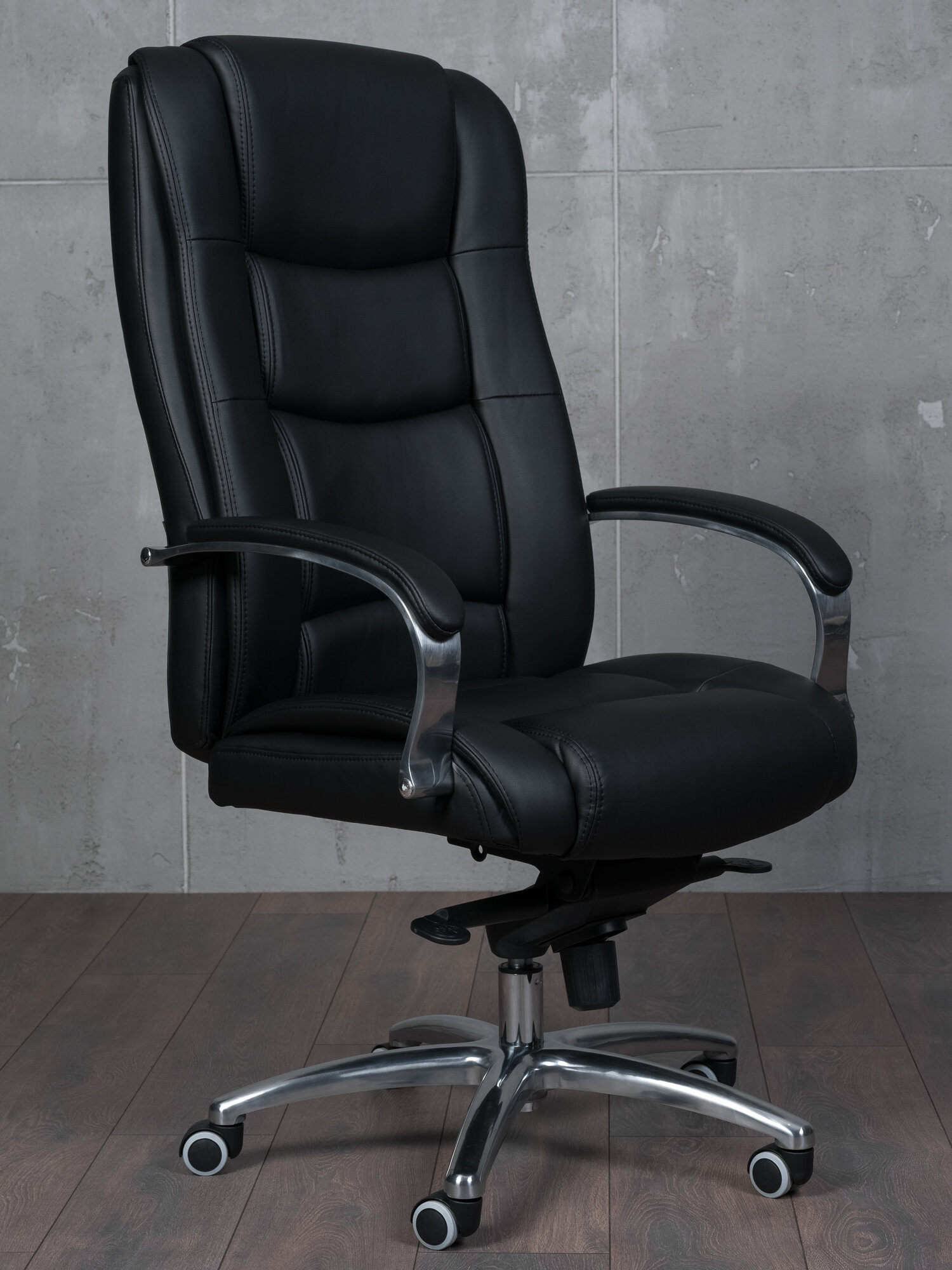 Кресло руководителя World of Comfort офисное Элегант-X-SIZE, экокожа, черное