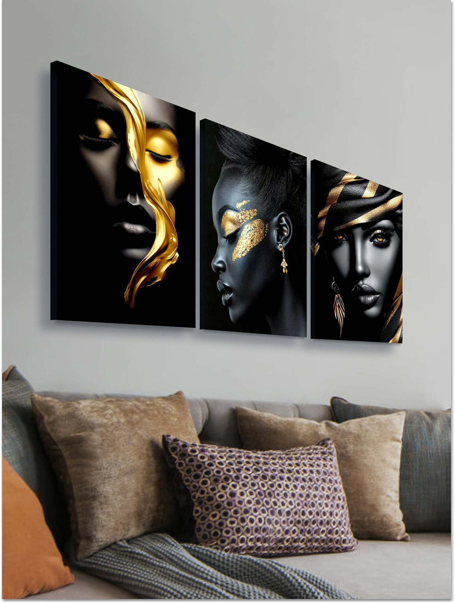 Картина Спокойствие в ночи модульная 50x70см 3шт.