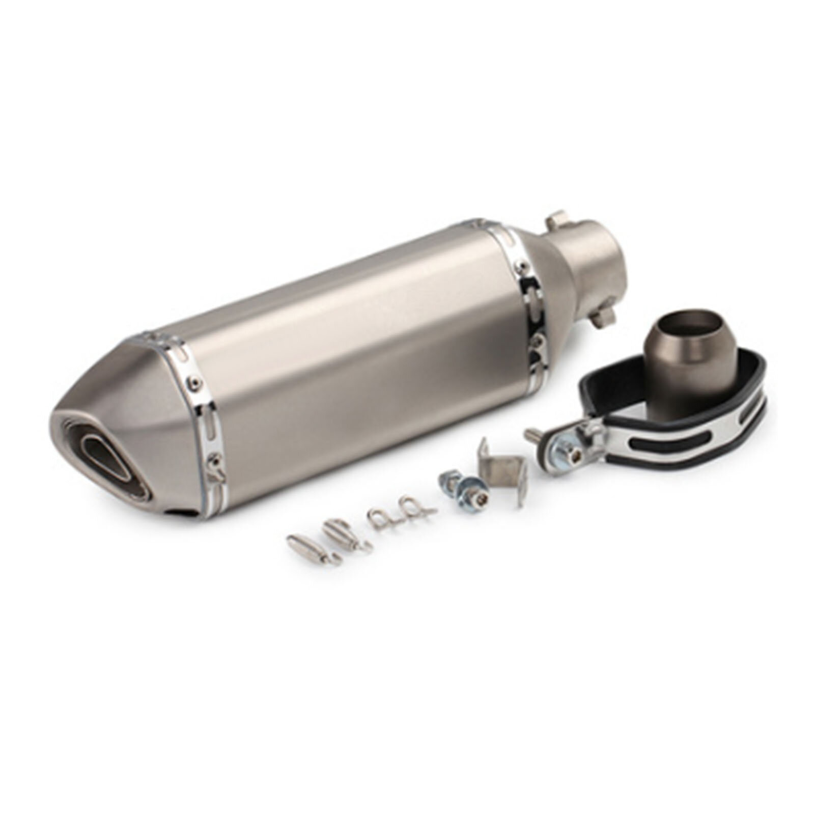 Глушитель для мотоцикла из нержавейки и карбона, универсальный, для труб 38-51mm