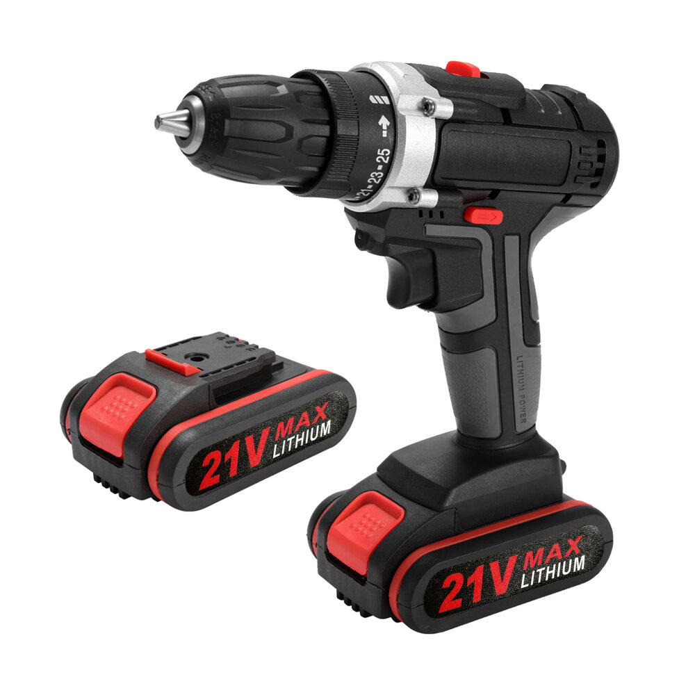 Многофункциональная электрическая ударная дрель 21 В, аккумуляторная, с литиевой батареей, беспроводная зарядка, ручная дрель для дома и ремонта.