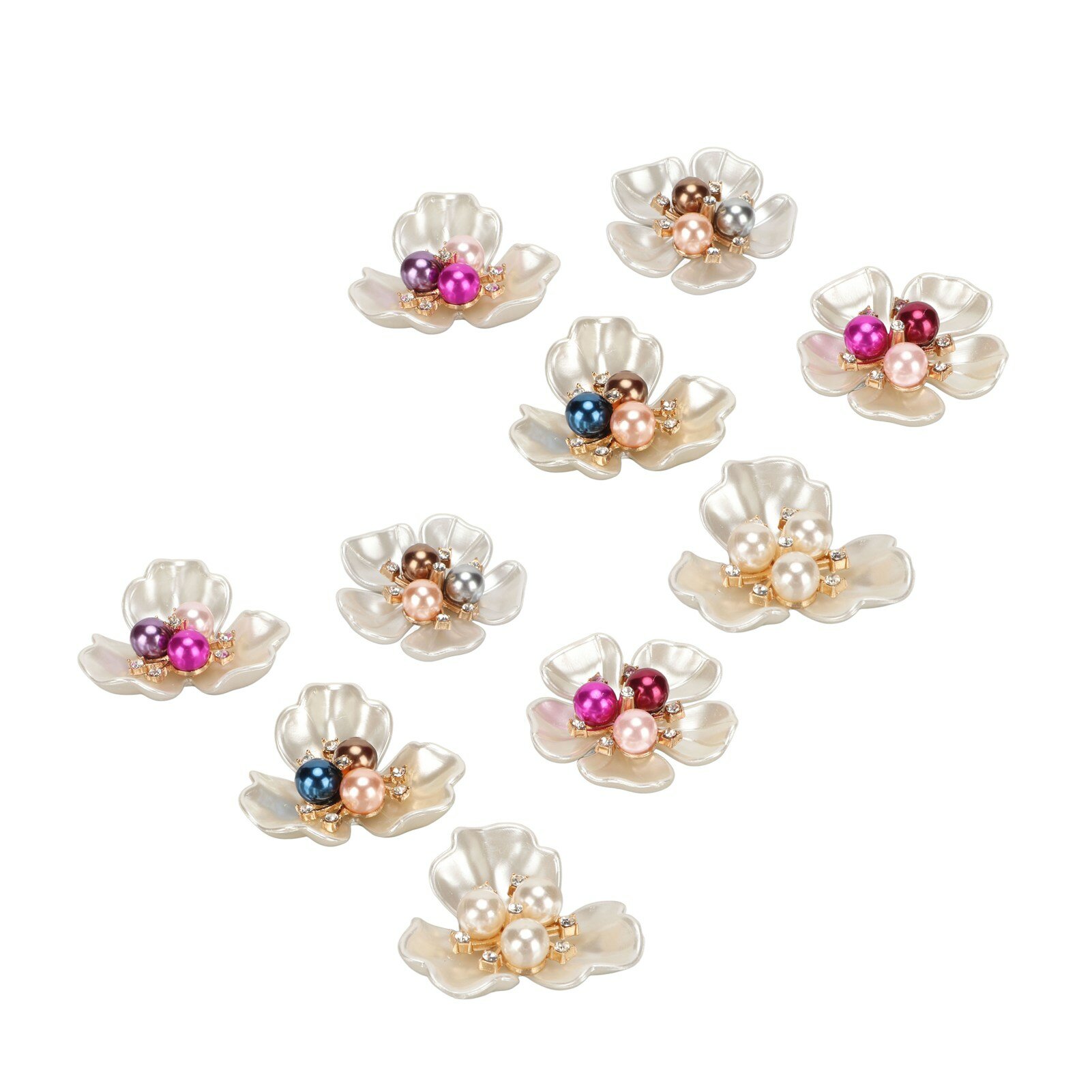 20 шт, украшения из искусственного жемчуга, красивые украшения для изготовления ювелирных изделий, одежда из искусственного жемчуга, плоский цветок 38 мм