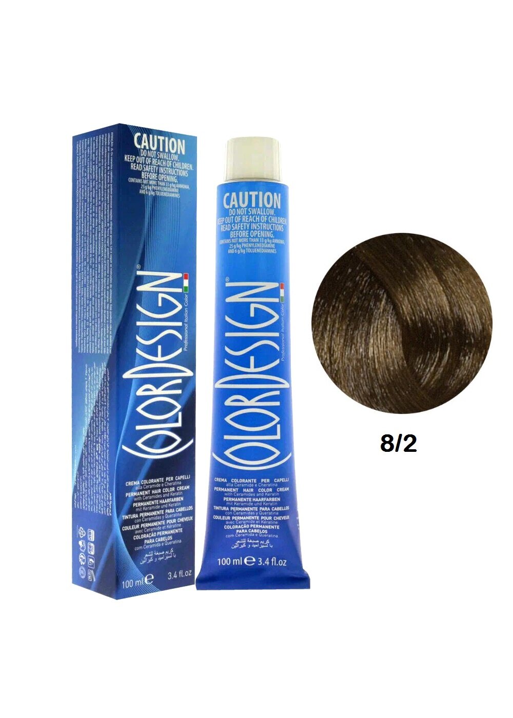 Colordesign Колор Дизайн Стойкая краска для волос 100 мл - Colordesign 8/2