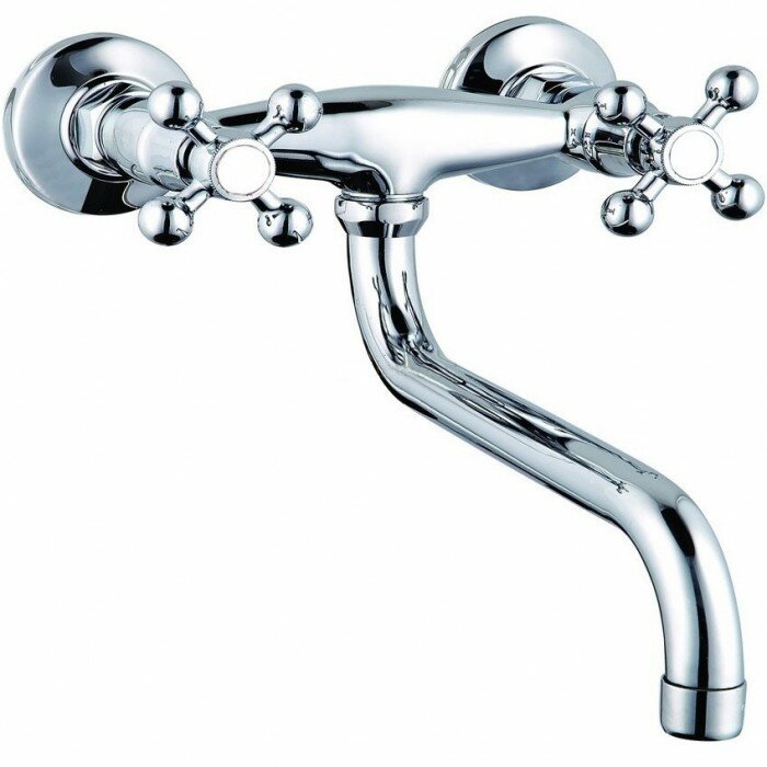 Смеситель для кухни Hansen H46050 H50 Chrome, латунь, покрытие хром, вертикальный монтаж