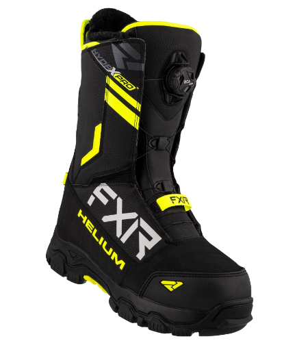 Ботинки снегоходные FXR Helium BOA с утеплителем, Black/Hi-Vis, размер 41