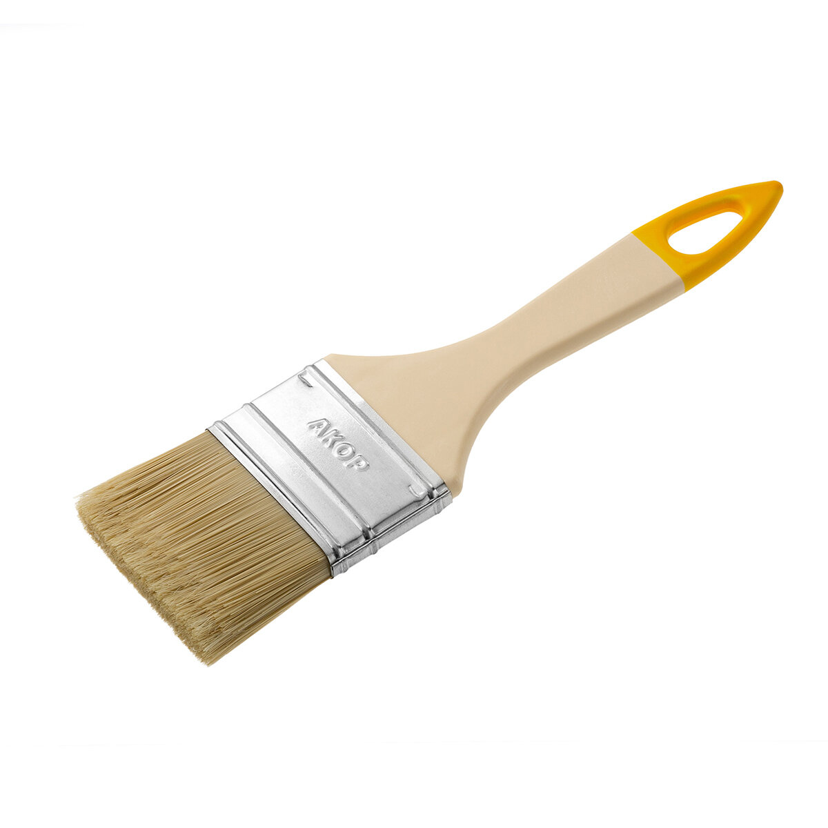 Кисть плоская Акор Стандарт Столичная, смешанная щетина, пластиковая ручка, 50 x 8 мм