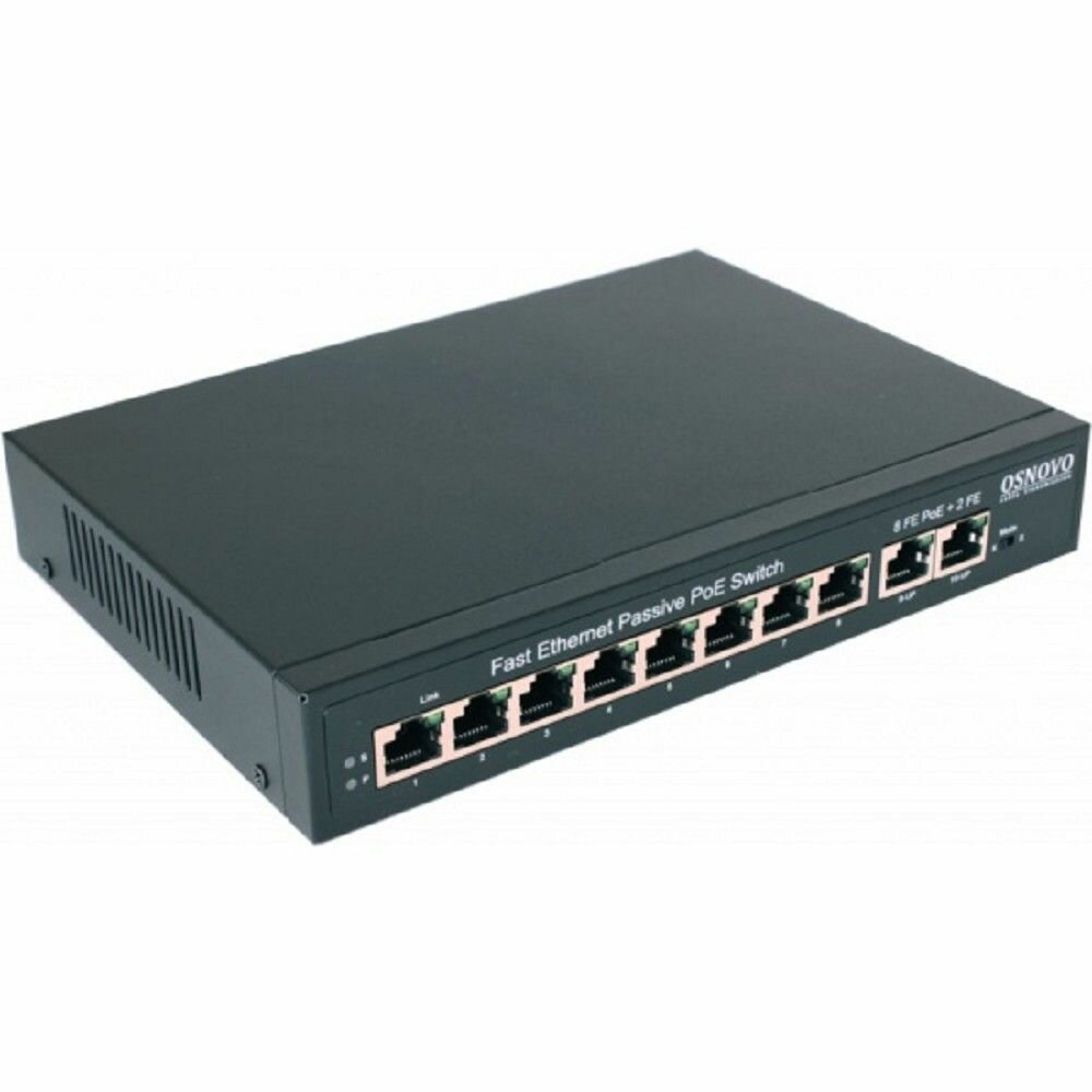 Osnovo Коммутаторы, модули, беспроводное оборудование SW - 21000 A 120W Passive PoE коммутатор Fast Ethernet на 10 портов.