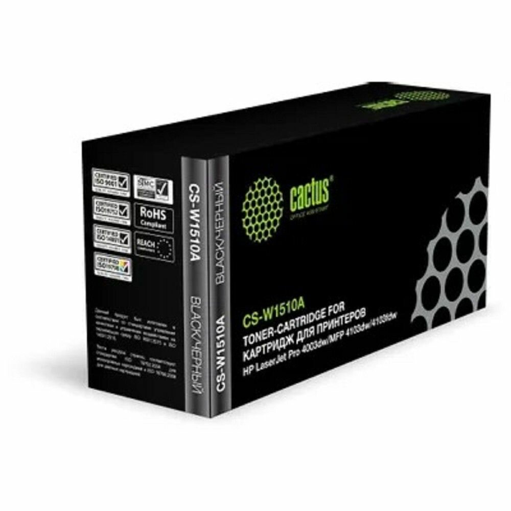 Cactus Картридж лазерный CS - W1510A W1510A черный 3050стр. для HP LJ Pro 4003dw MFP 4103dw 4103fdw