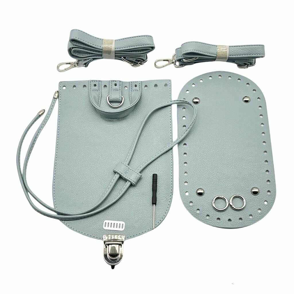 Набор для вязания сумок крючком, Светло-голубой