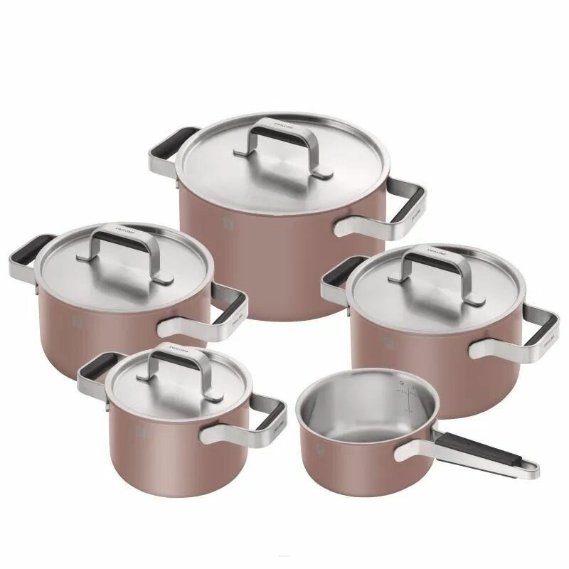Набор кастрюль Zwilling Pink Pure, 5 пр. , нержавеющая сталь