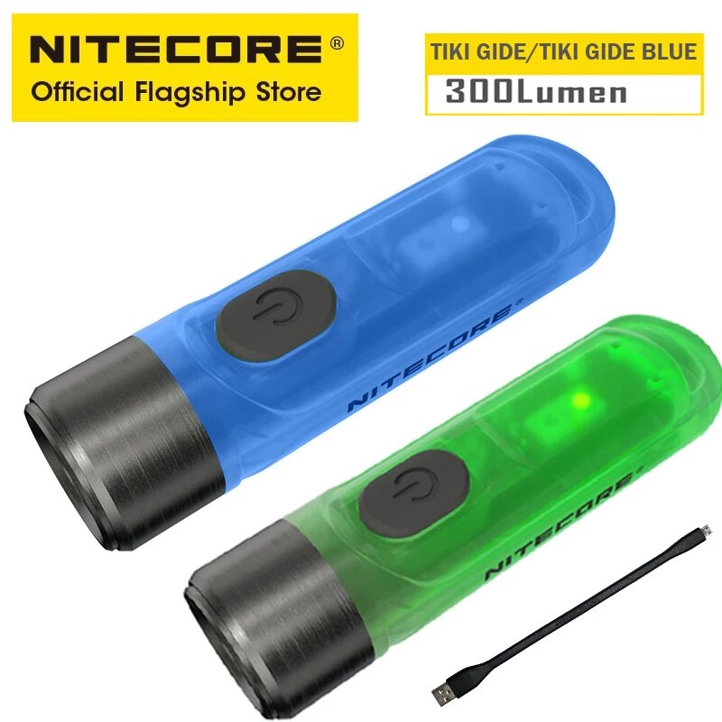 NITECORE TIKI GITD голубой фонарик with npp30