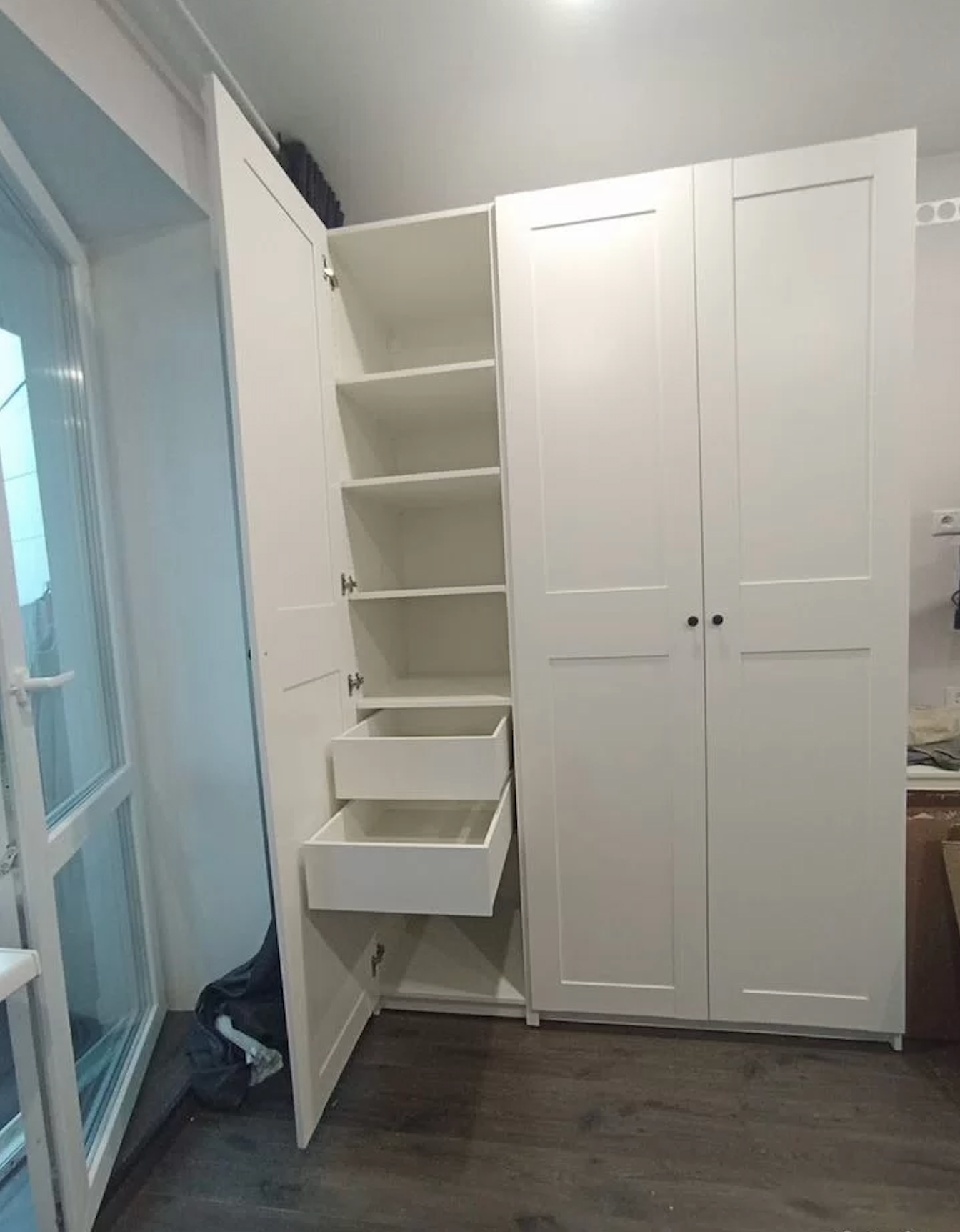 Шкаф Гардероб IKEA PAX (комбинация) с 2 ящиками 150x60x233 см (белый)