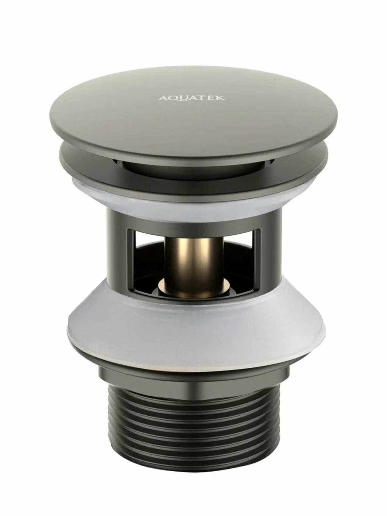Донный клапан для раковины Aquatek AQ6002BGM оружейная сталь, латунь