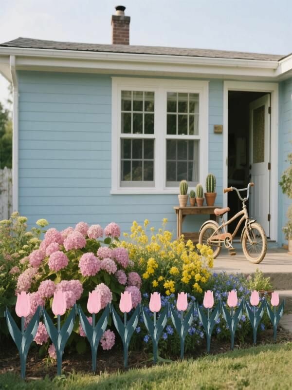 Садовый забор, пластиковый забор в форме тюльпана 1 шт