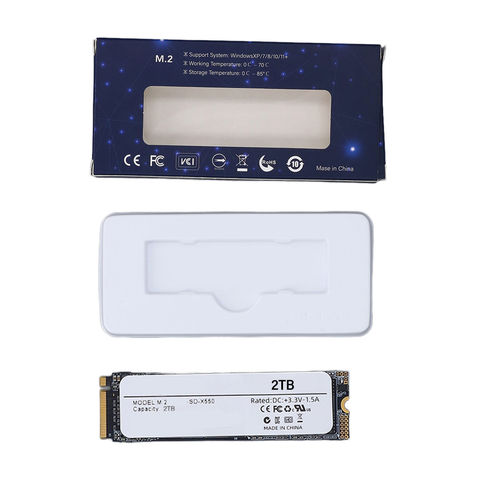 Внутренний твердотельный накопитель nvme m . 2 2280 pcie gen3 x4 2 тб для настольного компьютера и ноутбука