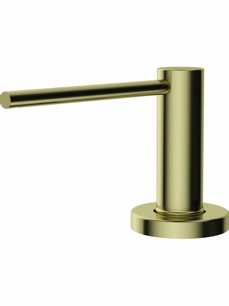 Дозатор для жидкого мыла/средства для мытья посуды/моющего средства с бутылкой OMOIKIRI OM-10-LG, светлое золото (врезной)