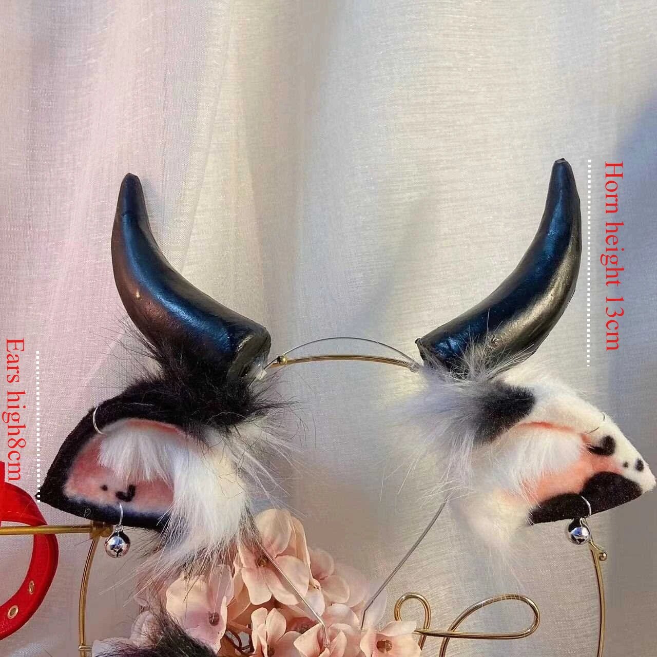 Коровьи уши для карнавала 01 Ears horn set