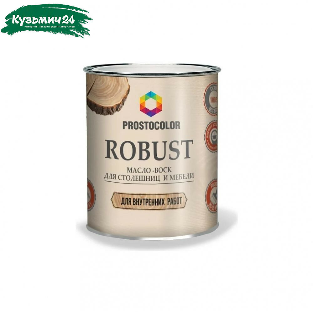 Масло-воск Prostocolor Robust для столешниц и мебели, для внутренних работ, дуб, 0.75 л, 101054, 1 шт