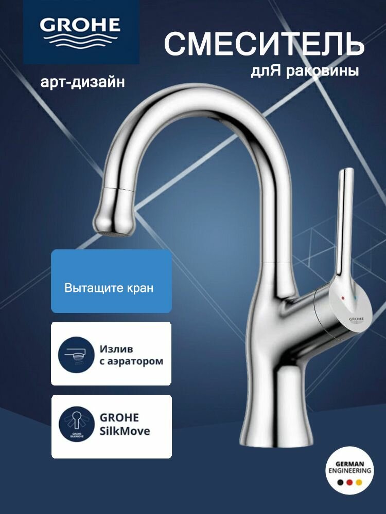 Смеситель для горячей и холодной воды GROHE Чистая медь, современные технологии