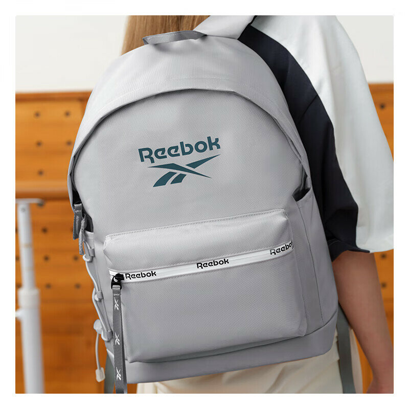 Рюкзак Reebok, Simple Classic Backpack for Men Water-Resistant Commuter Lap, водонепроницаемый, городской, школьный, для мужчин, серый
