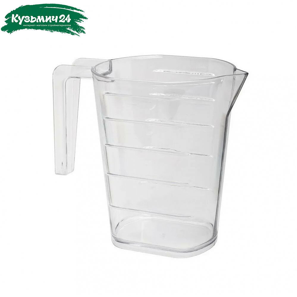 Кружка мерная Ар-Пласт Каскад с носиком, пластик, прозрачная, 1 л