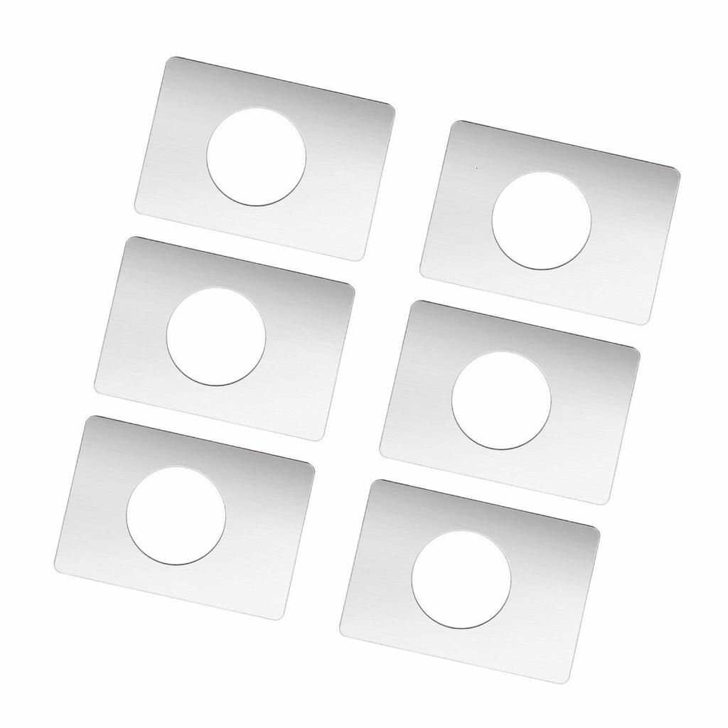 6 сферических пластин для ремонта дверных замков-серебристые