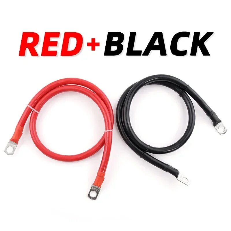 Набор кабелей для инвертора 8 6 4 AWG с клеммой M8 4AWG, Black Red, 100cm