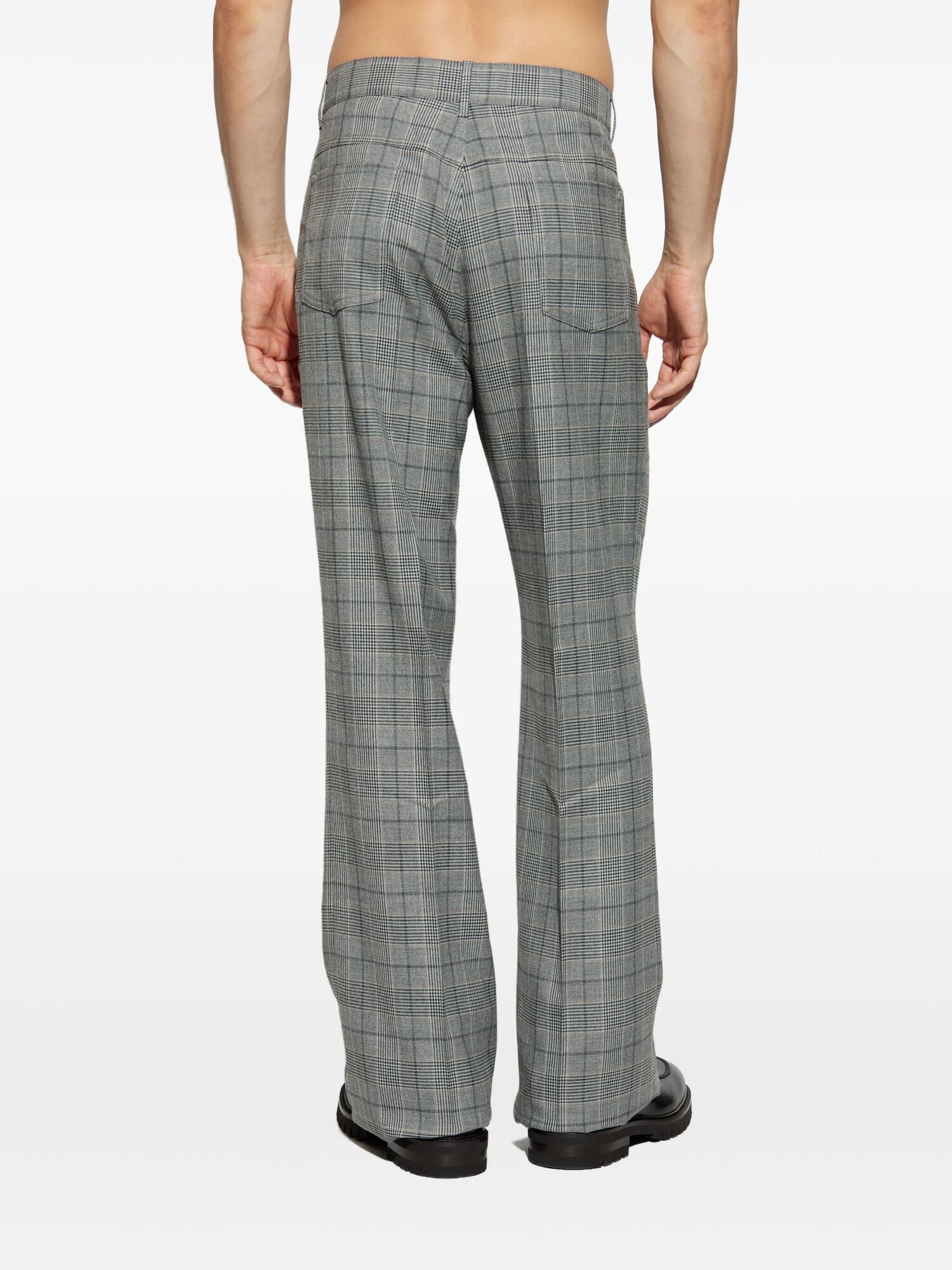 Брюки AMIRI Checked-pattern trousers, размер 48, серый — фото 1